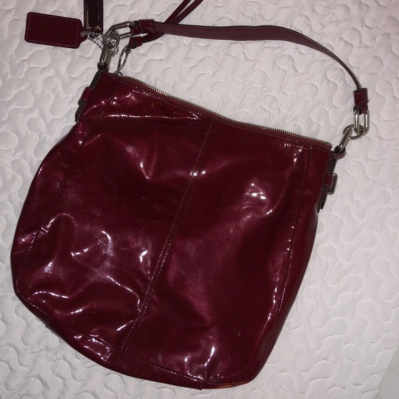 Coach | Bags | Coach Red Patent Leather Handbag | Poshmark